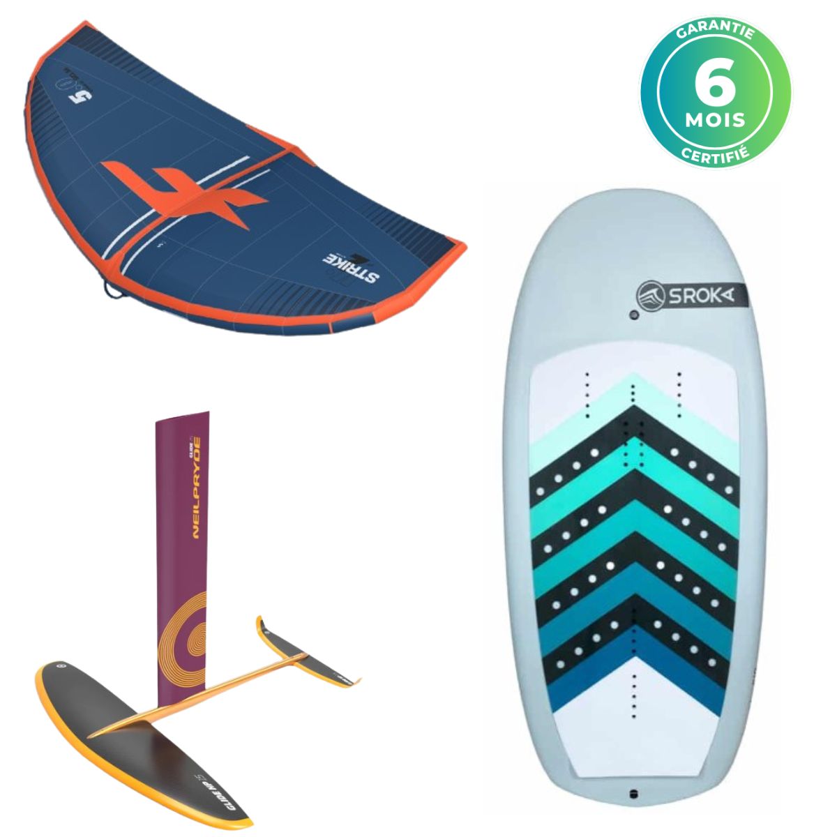 PACK WING FOIL SROKA / NEIL PRYDE / FONE EVOLUTION - 90L + 1300cm2 + 4 ...